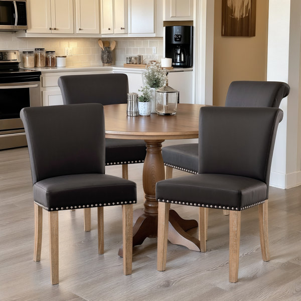 subrtex Sofid Unfinished Tufted Leather Upholstered Back Parsons Chair & Reviews - Wayfair Canada